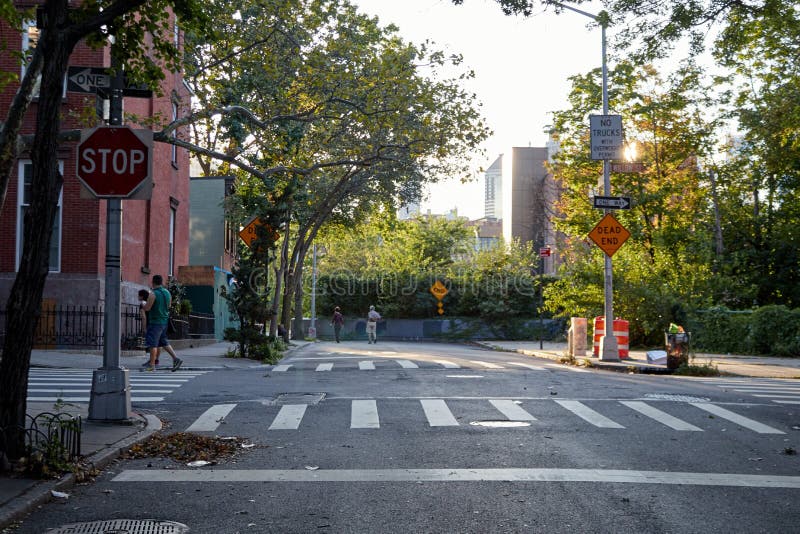 Cross walk in Brooklyn stock photo. Image of asphalt - 175220084
