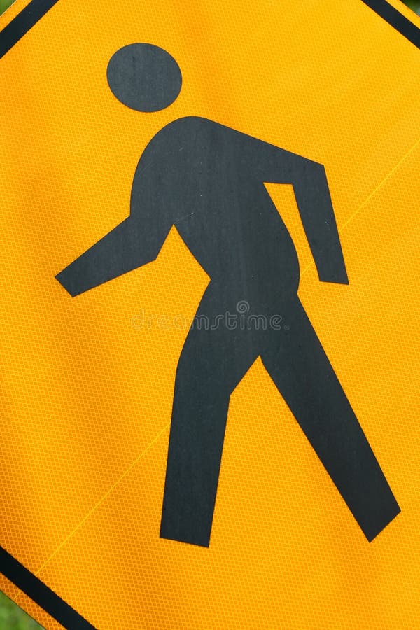 Cross walk sign macro stock photo. Image of walk, pedestrian - 14372464
