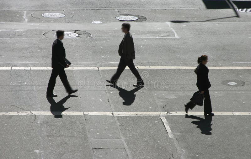 The Cross Walkers stock image. Image of lunch, road, street - 448325