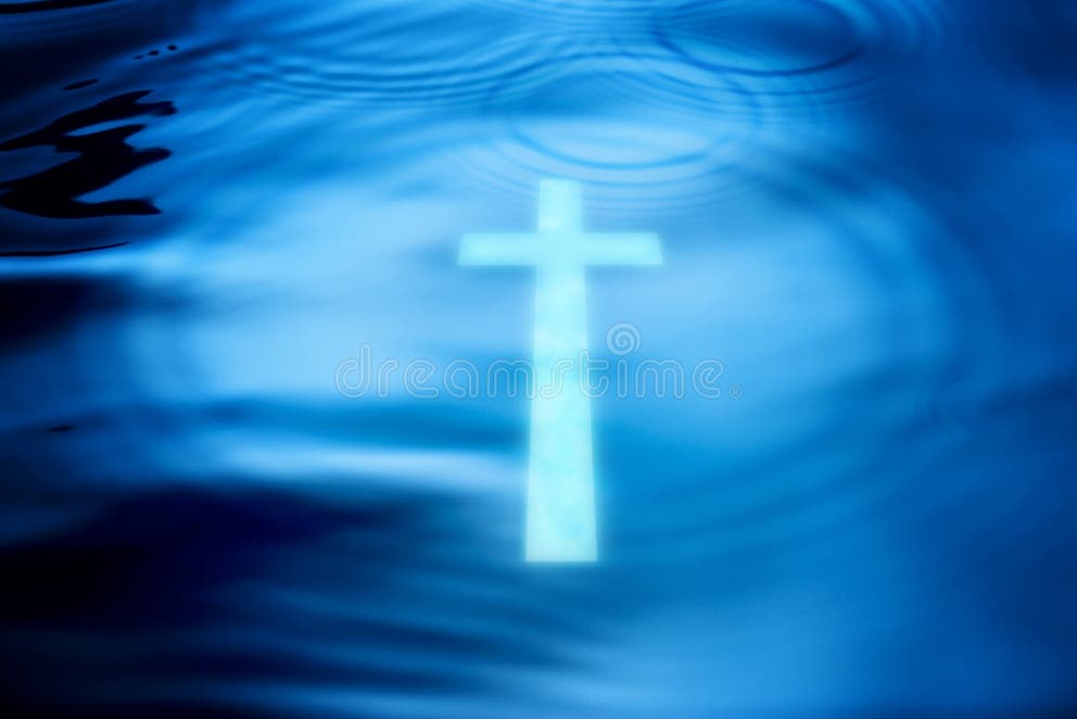 Cross Water Christianity Background Stock Image - Image of inspiration ...