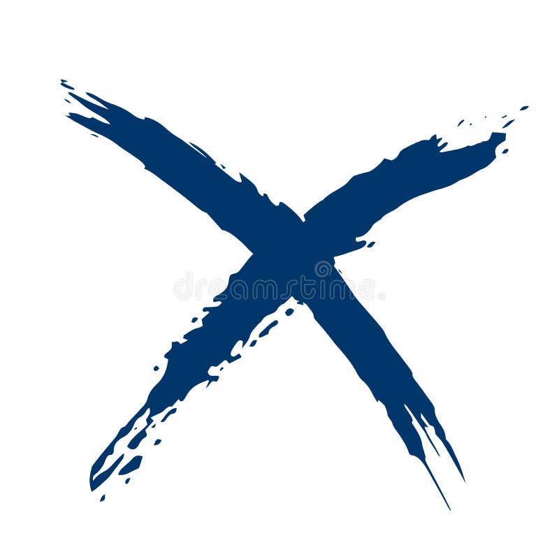 The Cross on a White Background is Drawn by Hand with a Brush ...