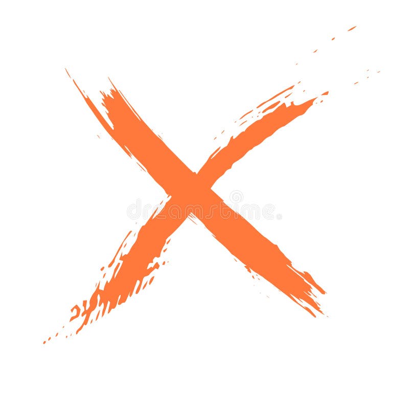 The Cross on a White Background is Drawn by Hand with a Brush ...