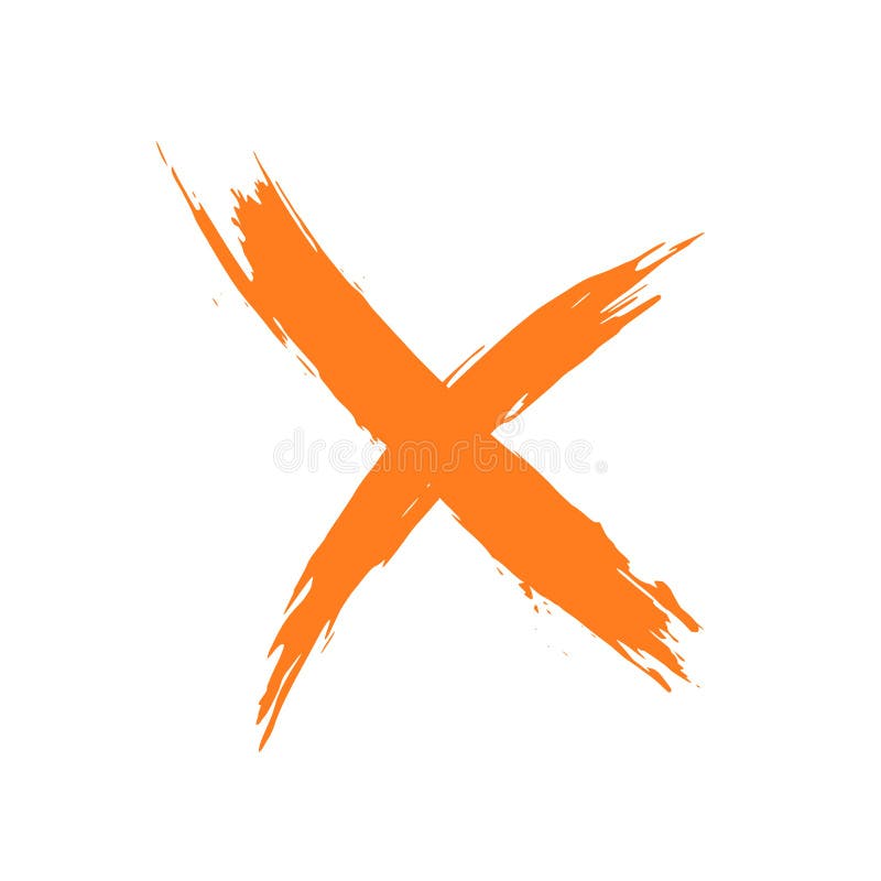 The Cross on a White Background is Drawn by Hand with a Brush ...