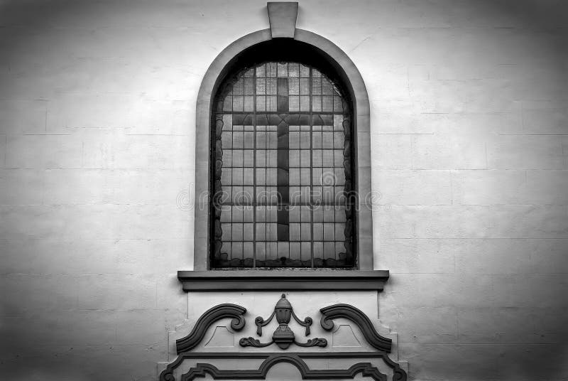 Cross Window Of Enlightenment Stock Photo - Image of clouds, windows ...