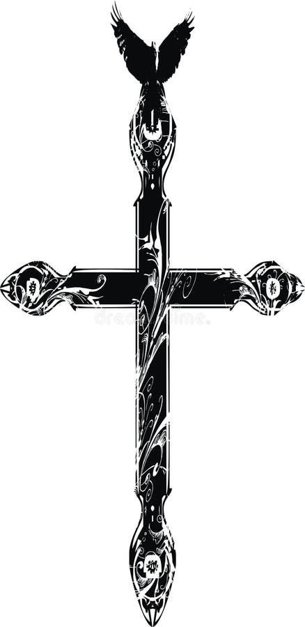 Cross Wing stock vector. Illustration of religious, catholic - 5015453
