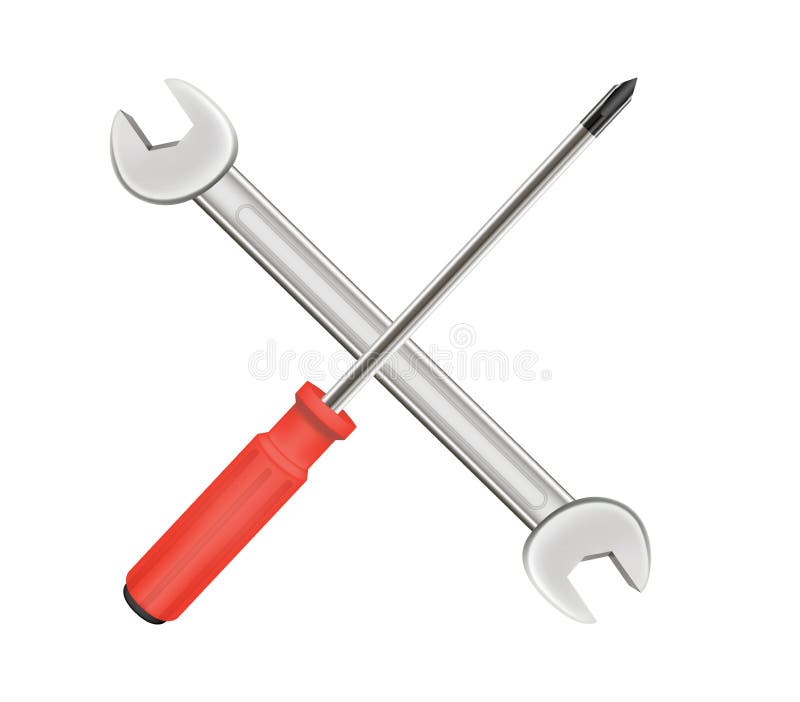 Screwdriver Wrench and Gear Repair Logo Stock Vector - Illustration of ...