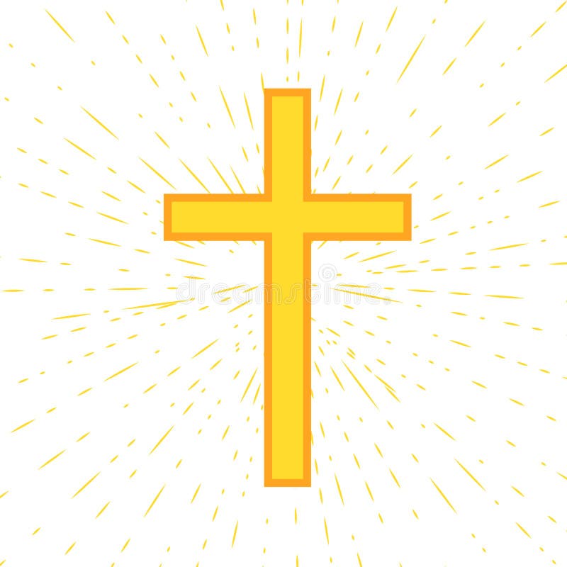 Golden Cross Light Rays Background Stock Illustrations – 97 Golden ...