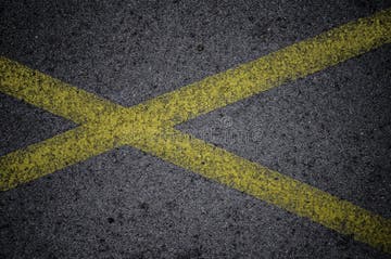 Cross yellow line stock photo. Image of barrier, color - 34514636