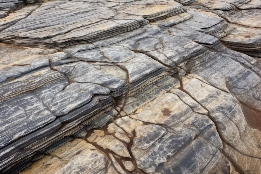 Crossbedding Patterns on Sedimentary Rock Surface Stock Image - Image ...