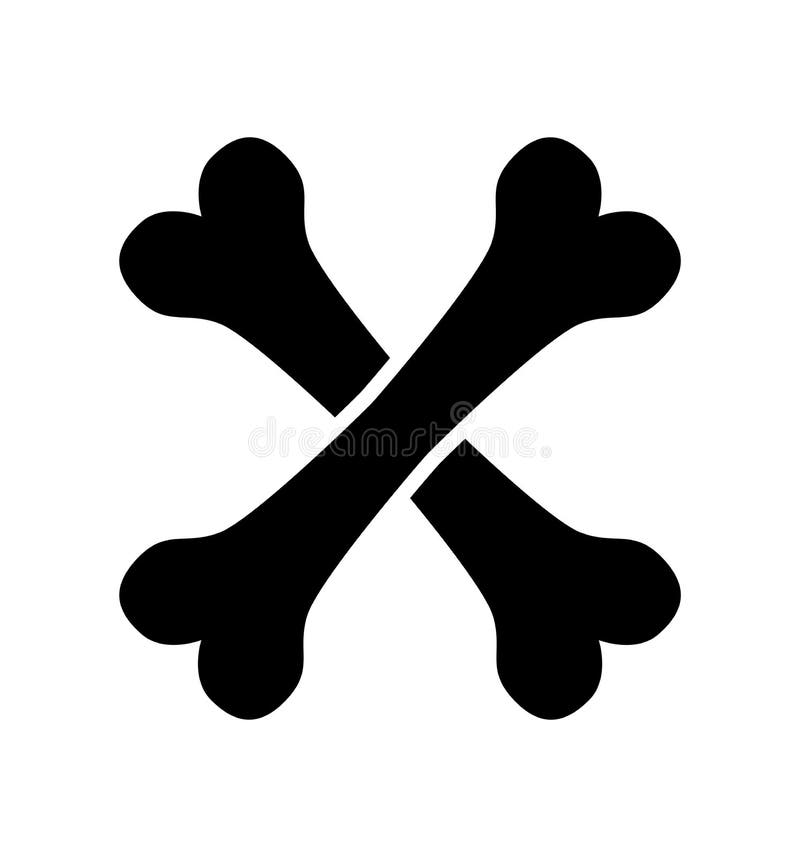 Crossbone Vector Icon Isolated on White Eps 10 Stock Vector ...
