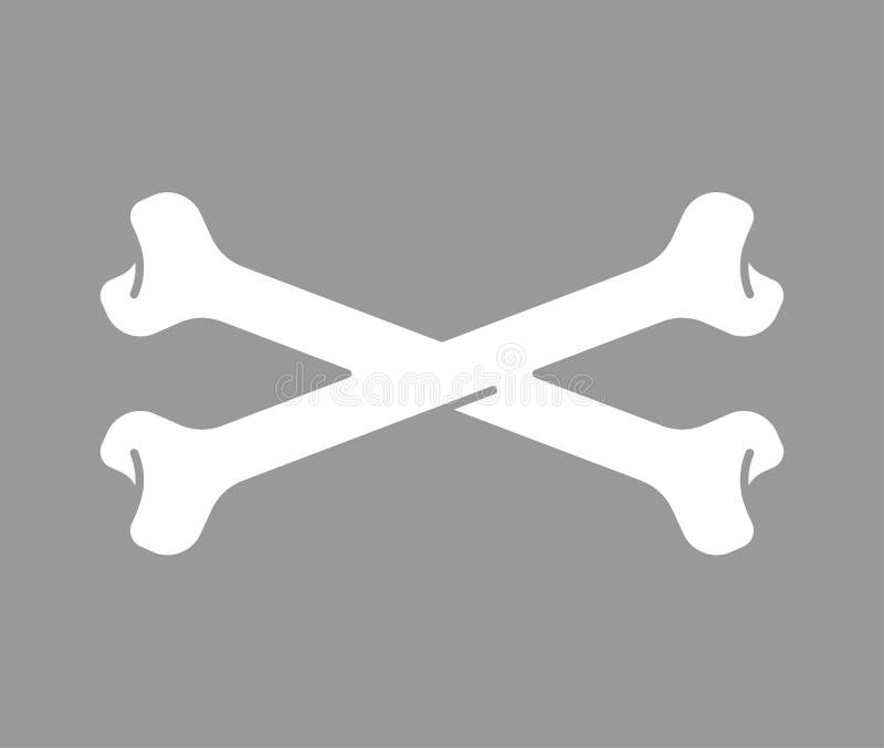 Crossbones Isolated. Crossed Bones Part of Skeleton Stock Vector ...
