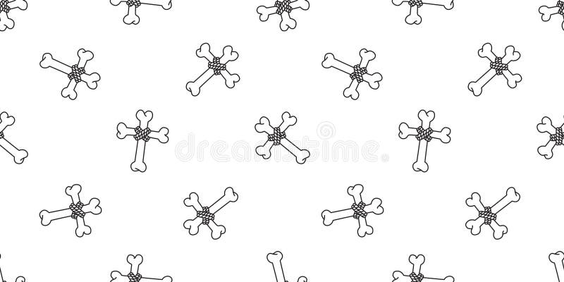 Crossbones Seamless Pattern Halloween Christ Cross Skull Pattern Bone ...