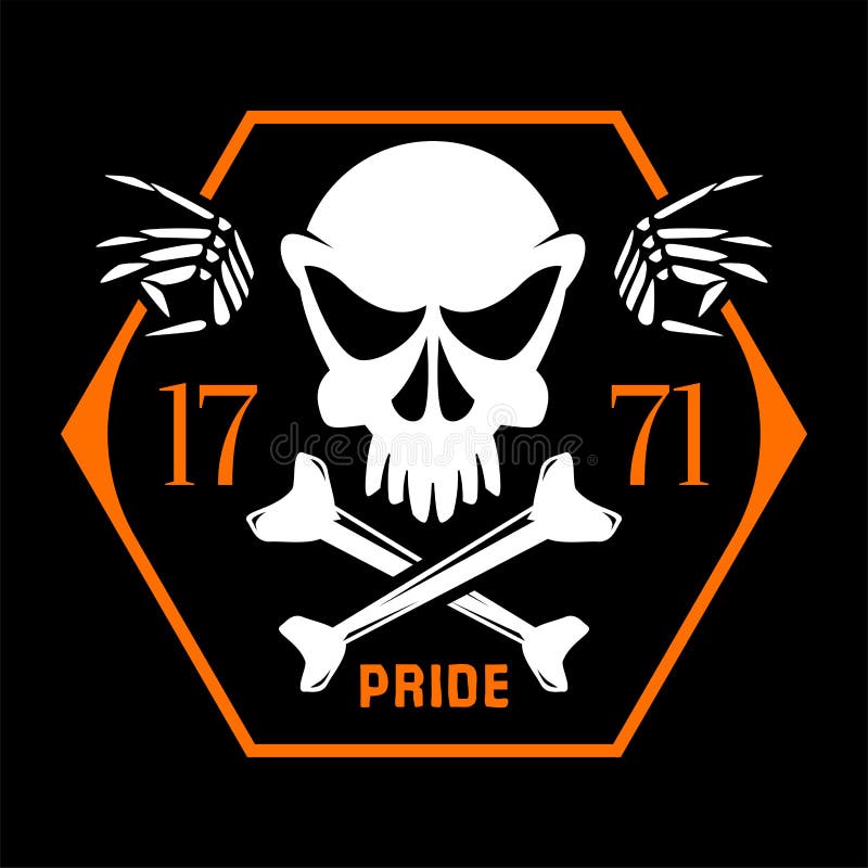 Crossbones Vector Frame Out Skull Stock Vector - Illustration of ...