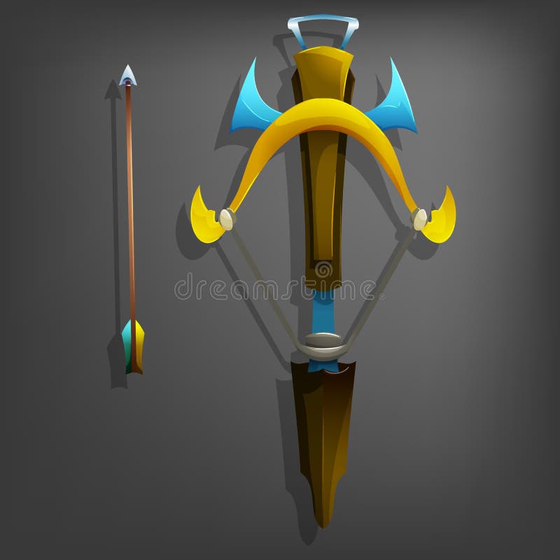 Crossbow and arrow. stock vector. Illustration of agility - 70545927