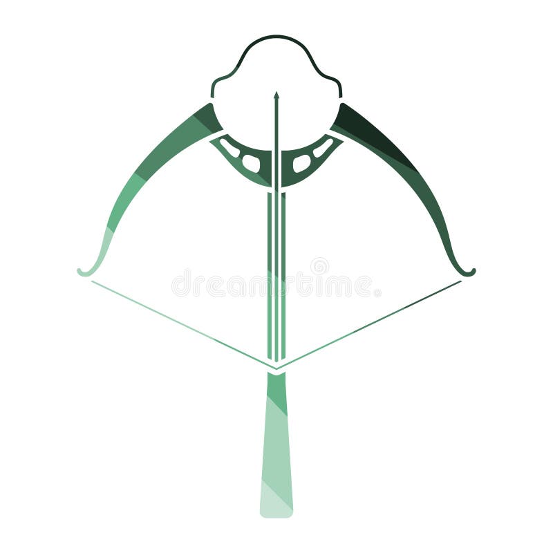 Crossbow Icon Silhouette Illustration. Medieval Weapon Vector Graphic ...
