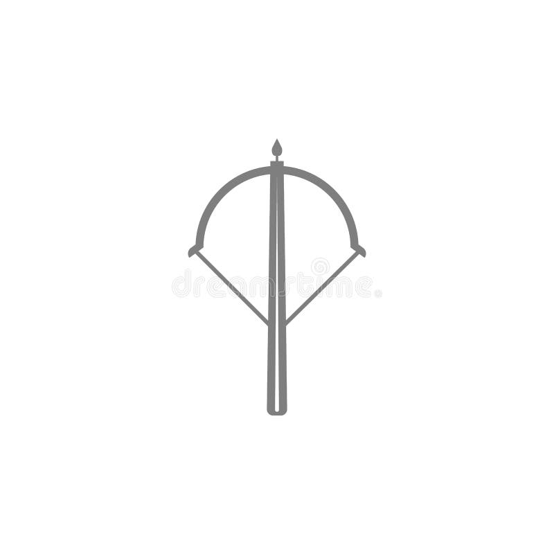 Crossbow Icon Silhouette Illustration. Medieval Weapon Vector Graphic ...