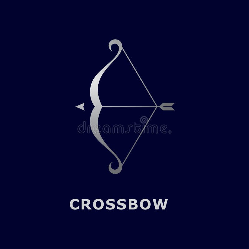 Crossbow Logo Template, Simple Archery Logo with Gradient Color Stock ...