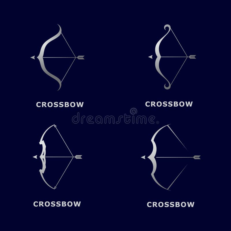 Crossbow Logo Template, Simple Archery Logo with Gradient Color Stock ...