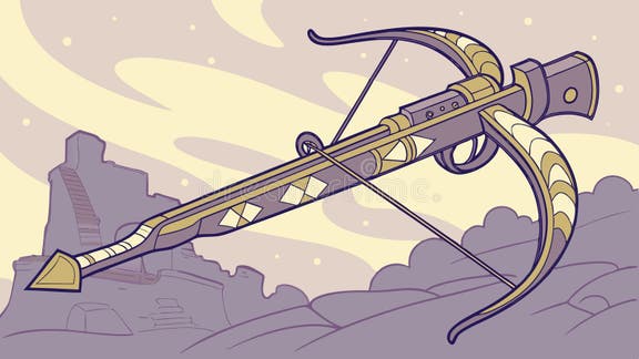Crossbow in Rugged Mountainous Terrain, Vector Design Generative AI ...