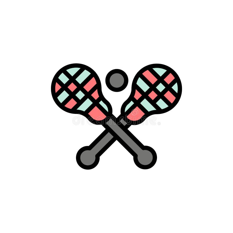 Crosse, Lacrosse, Stick, Sticks Flat Color Icon. Vector Icon Banner ...