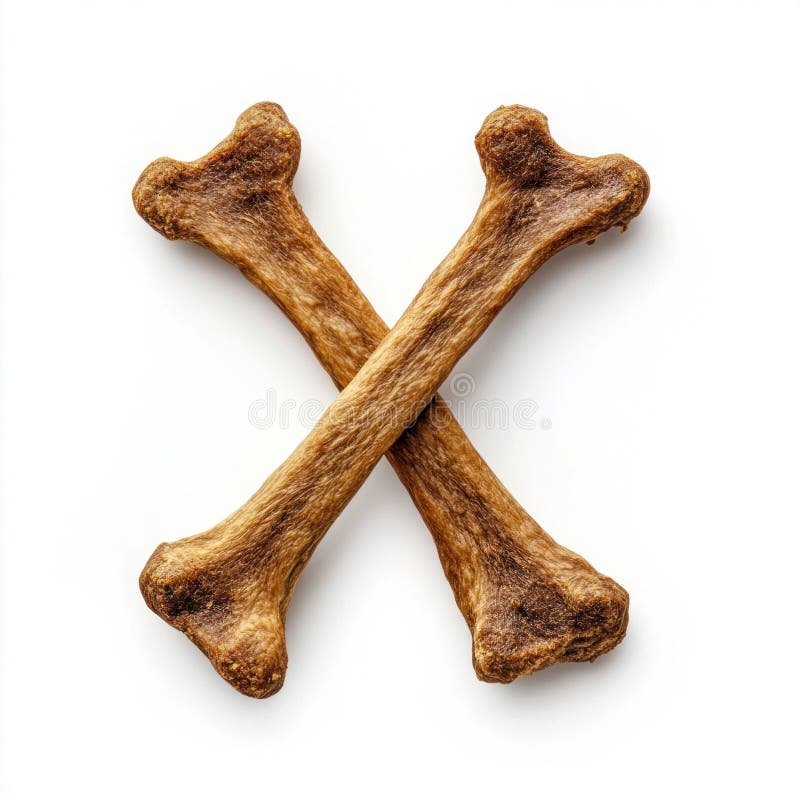 Crossed Animal Bones Isolated Stock Illustration - Illustration of ...