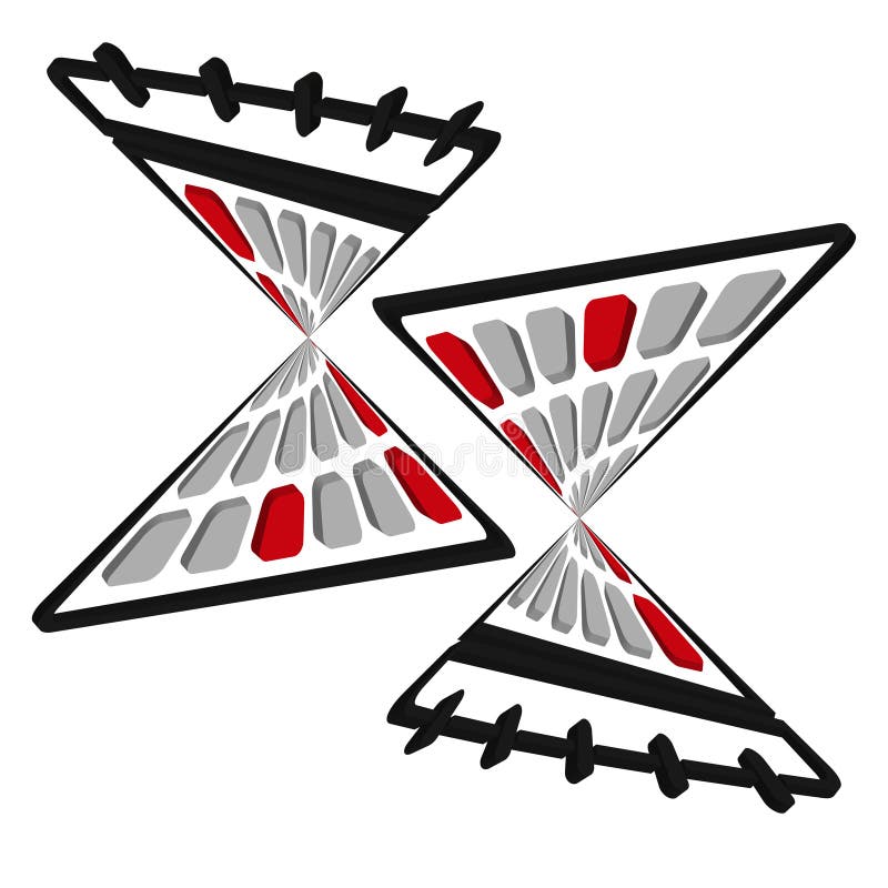 Crossed Arrow Pattern. Black Red Design. Bold Symmetry Direction ...
