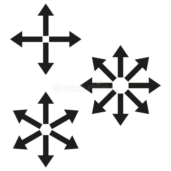 Crossed Arrow Sign. Navigation Vector Shape. Direction Pointer Icon ...