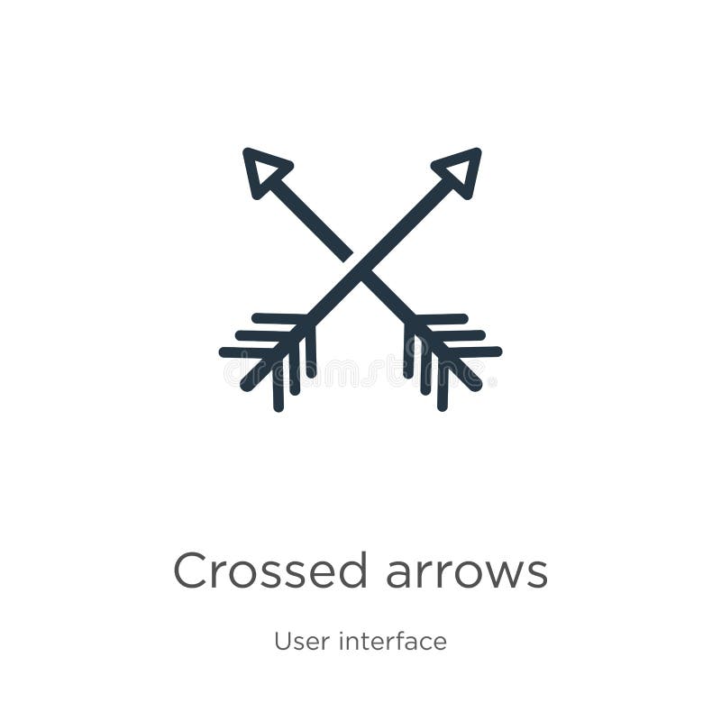 Crossed Arrows Outline Stock Illustrations – 1,887 Crossed Arrows ...