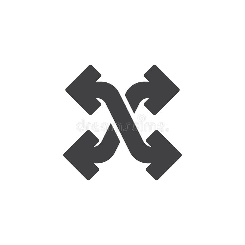 Crossed arrows vector icon stock vector. Illustration of left - 136666217