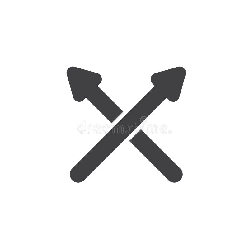Intersecting Directional Arrows. Crossed 3d Icon Business Concept ... Intersecting Directional Arrows. Crossed 3d Icon Business Concept ...