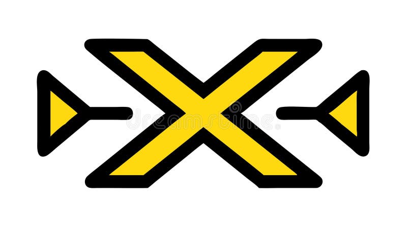Crossed Arrows Vector Icon for Intersection and Conflict, Vector Design Generative AI Stock ...