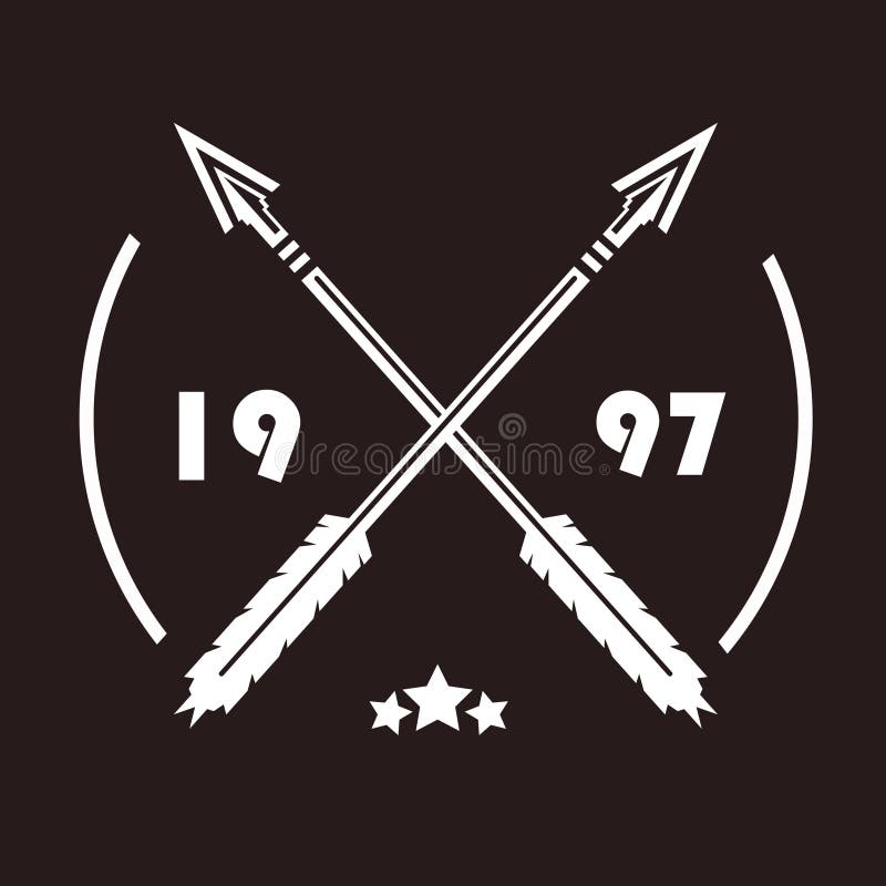 Crossed Arrows. Vector Illustration Decorative Design Stock Vector ...