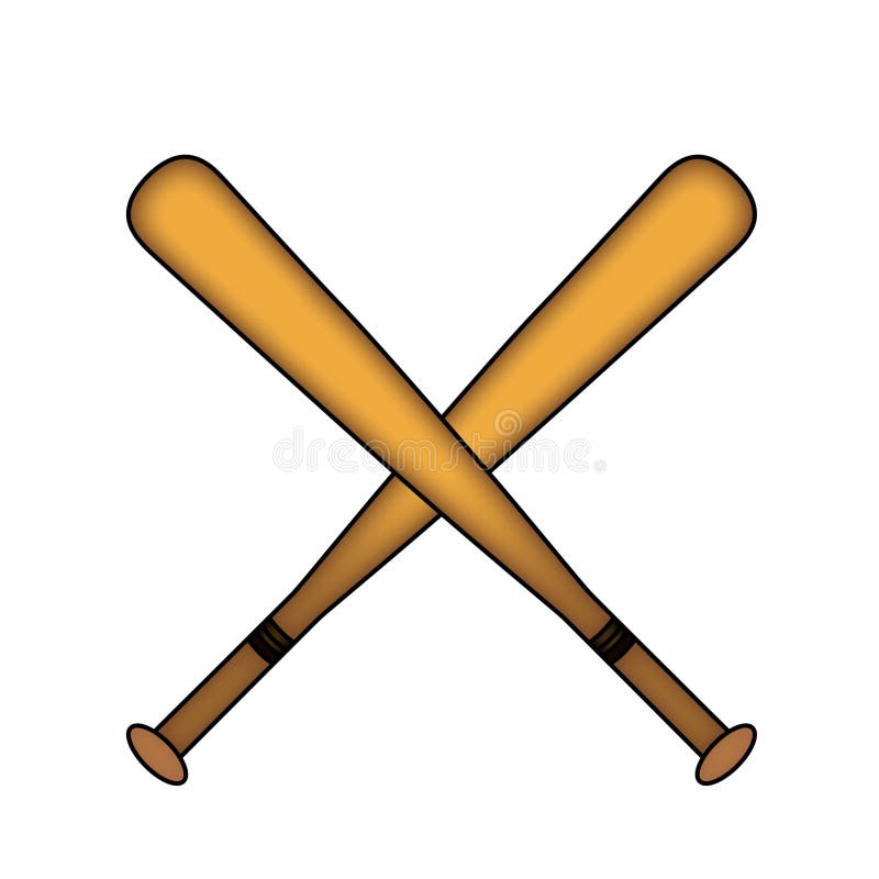 Crossed Baseball Bats 3d Stock Vector Illustration Stock Vector ...