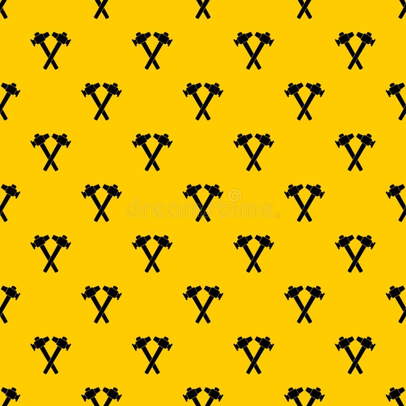 Crossed Blacksmith Hammer Pattern Vector Stock Vector - Illustration of ...
