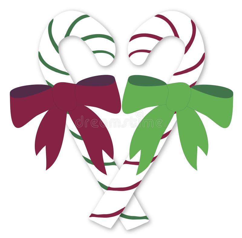 Crossed candy canes stock illustration. Illustration of festive - 2921177