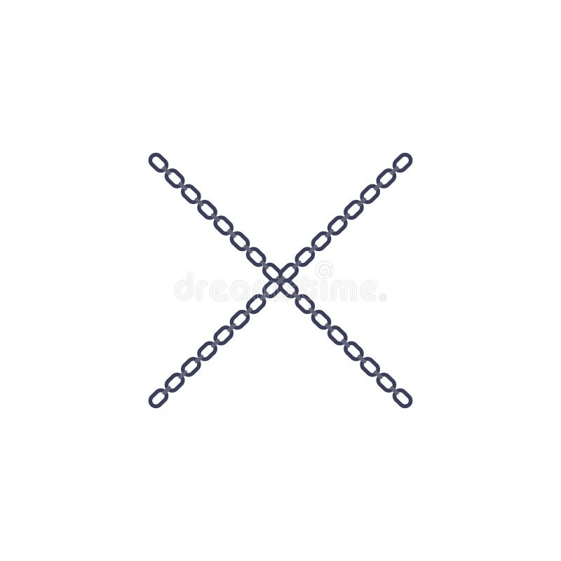 Crossed chains with lock stock illustration. Illustration of concept ...