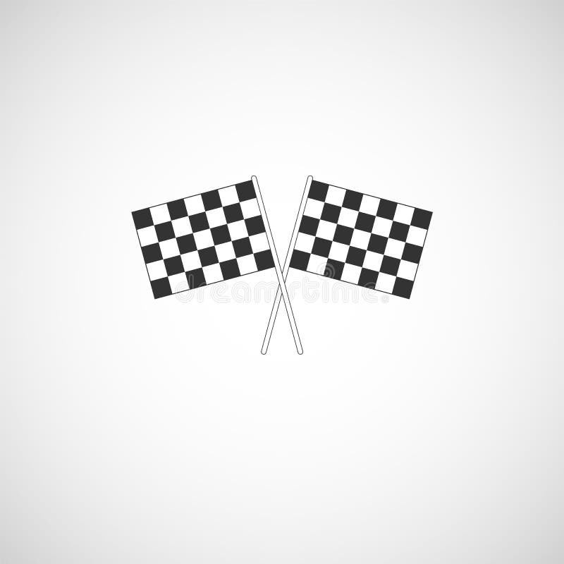 Crossed checkered flags stock vector. Illustration of motocross - 109170789