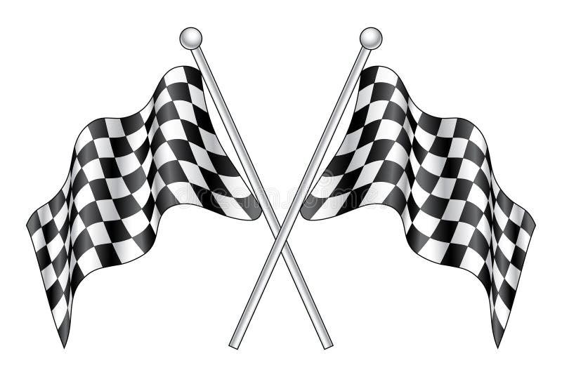 Crossed Checkered Flags. Racing Flag Eps Vector File Stock Illustration ...