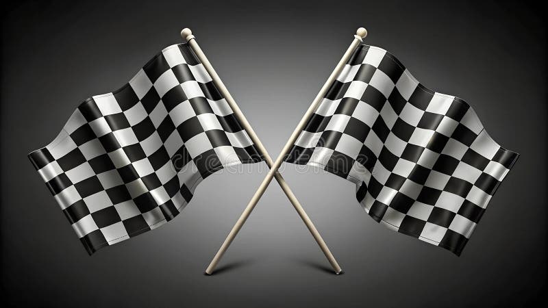 Crossed Checkered Flags a Symphony of Black and White Generative AI ...
