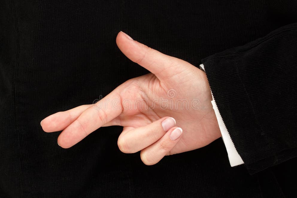 Crossed fingers stock image. Image of hide, crossed, white - 15022577