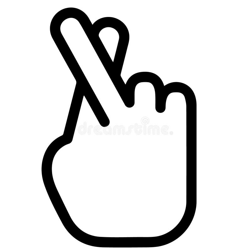 Crossed Fingers Vector Illustration by Crafteroks Stock Vector ...