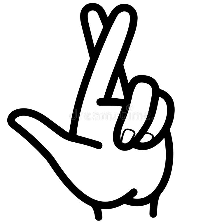 Crossed Fingers Vector Stock Illustrations – 992 Crossed Fingers Vector ...