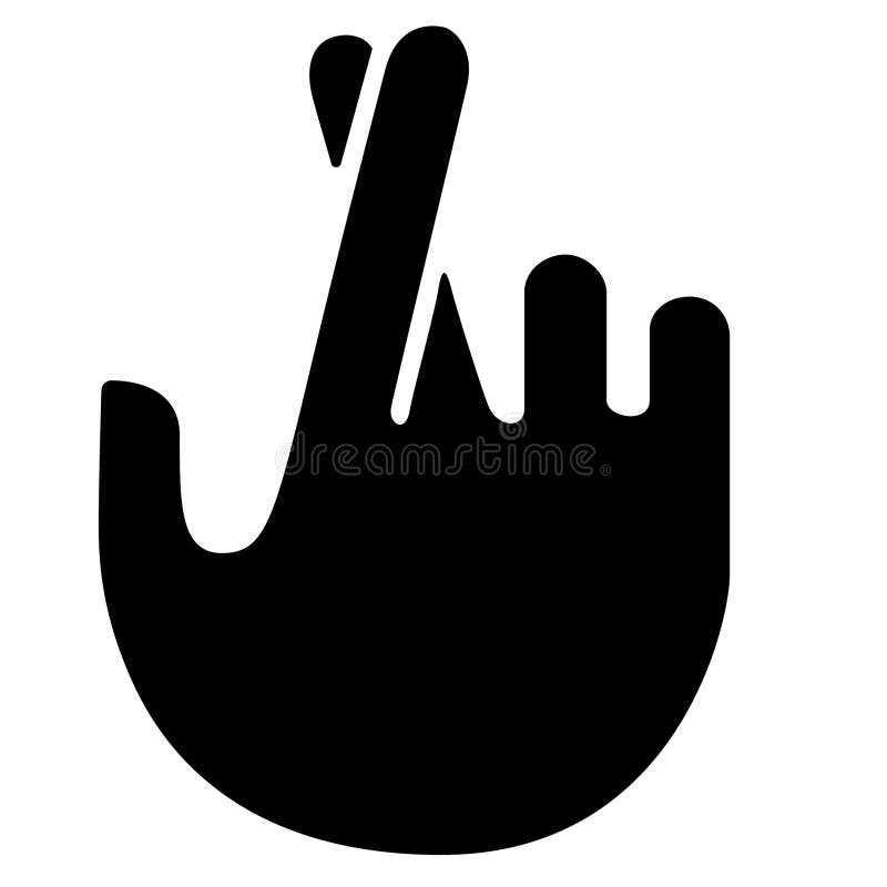 Crossed Fingers Vector Illustration by Crafteroks Stock Vector ...