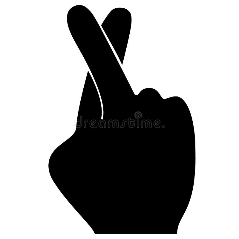 Crossed Fingers Vector Illustration by Crafteroks Stock Vector ...