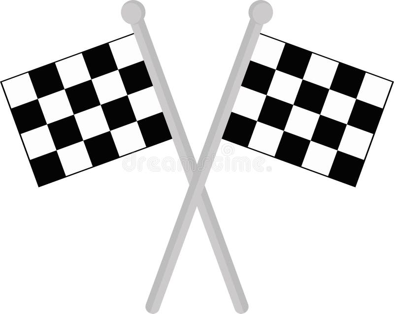 Crossed flags car race stock vector. Illustration of motor - 327387325