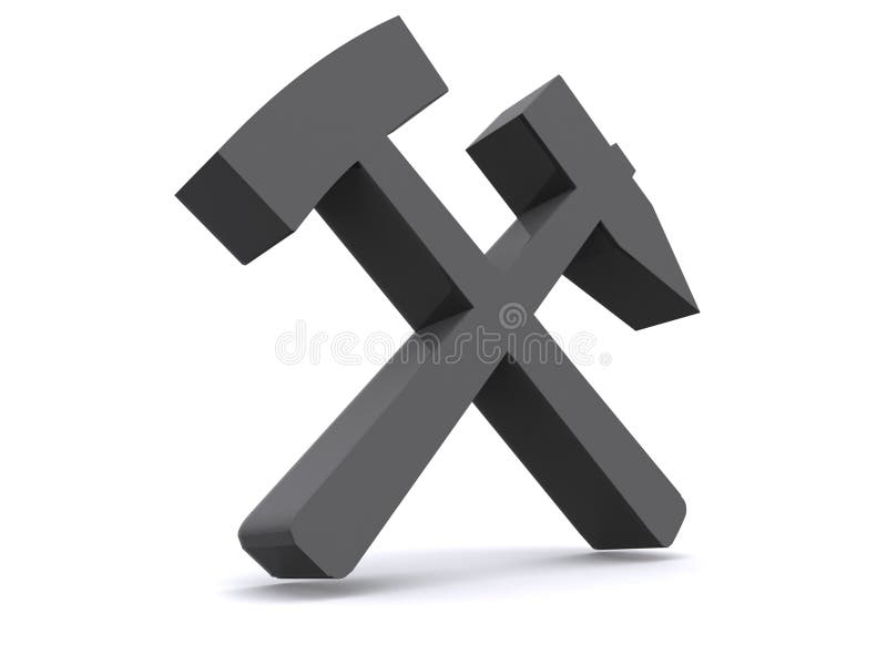 Two Hammers crossed stock photo. Image of copy, improvement - 2160588