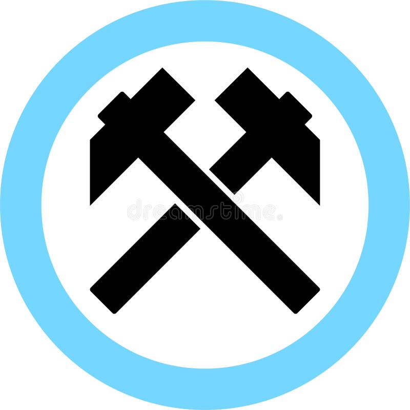 Crossed Hammers Icon in Flat Style. Vector Illustration. Stock Vector ...