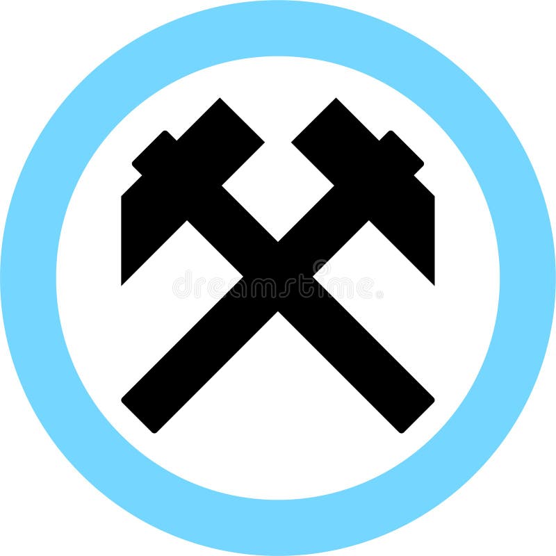 Crossed Hammers Icon in Flat Style. Vector Illustration. Stock Vector ...