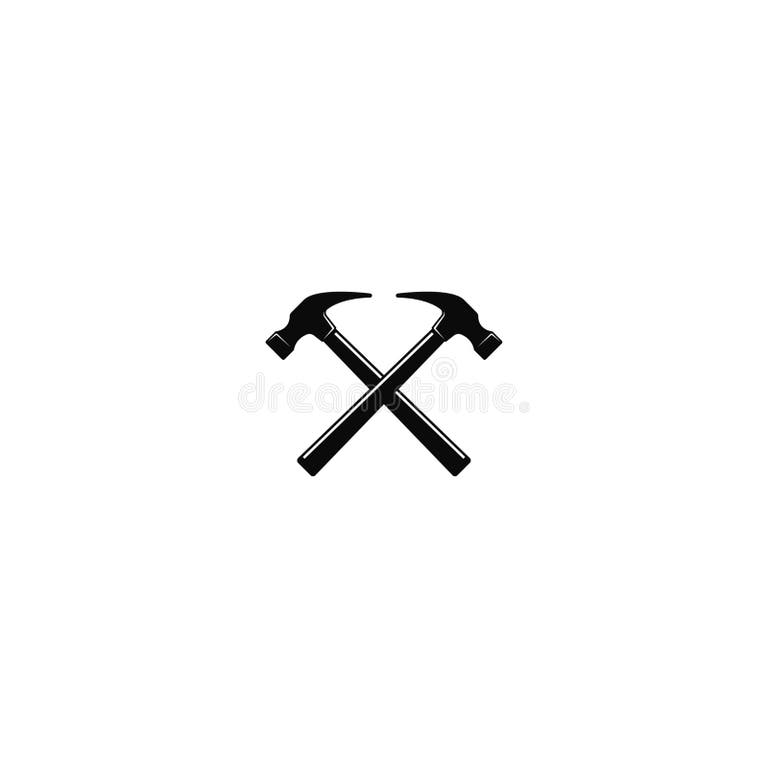 Crossed Hammers Logo Vector Graphics Stock Vector - Illustration of ...