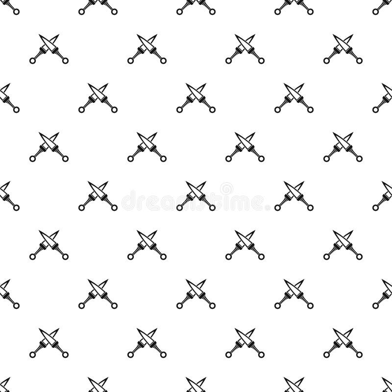 Crossed Japanese Swords Pattern, Katana Stock Vector - Illustration of ...